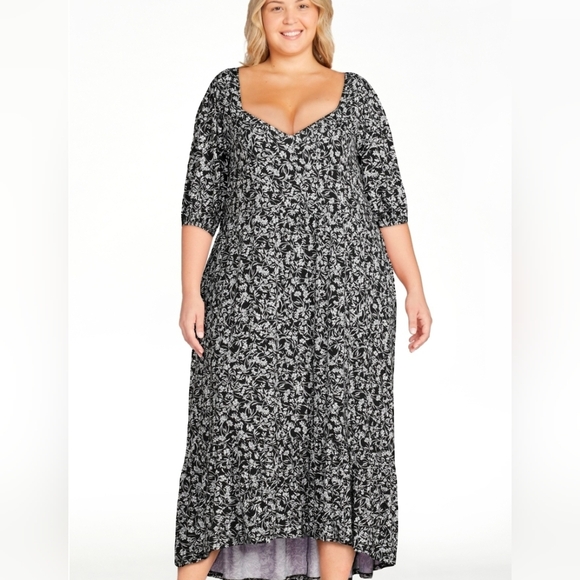 Terra & Sky | Dresses | Nwt Terra Sky Womens Plus Size Tiered Maxi ...